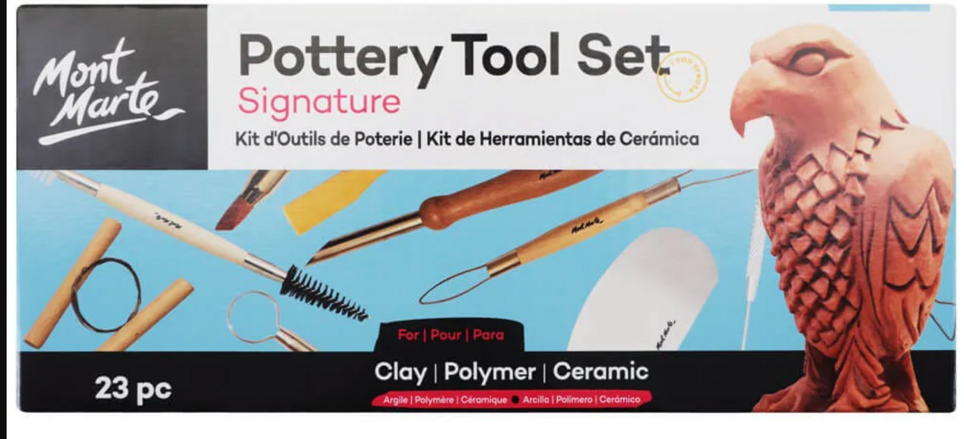 Pottery Tool Set 23pc - Ultimate Clay Sculpting Kit – Handy Mandy Craft ...