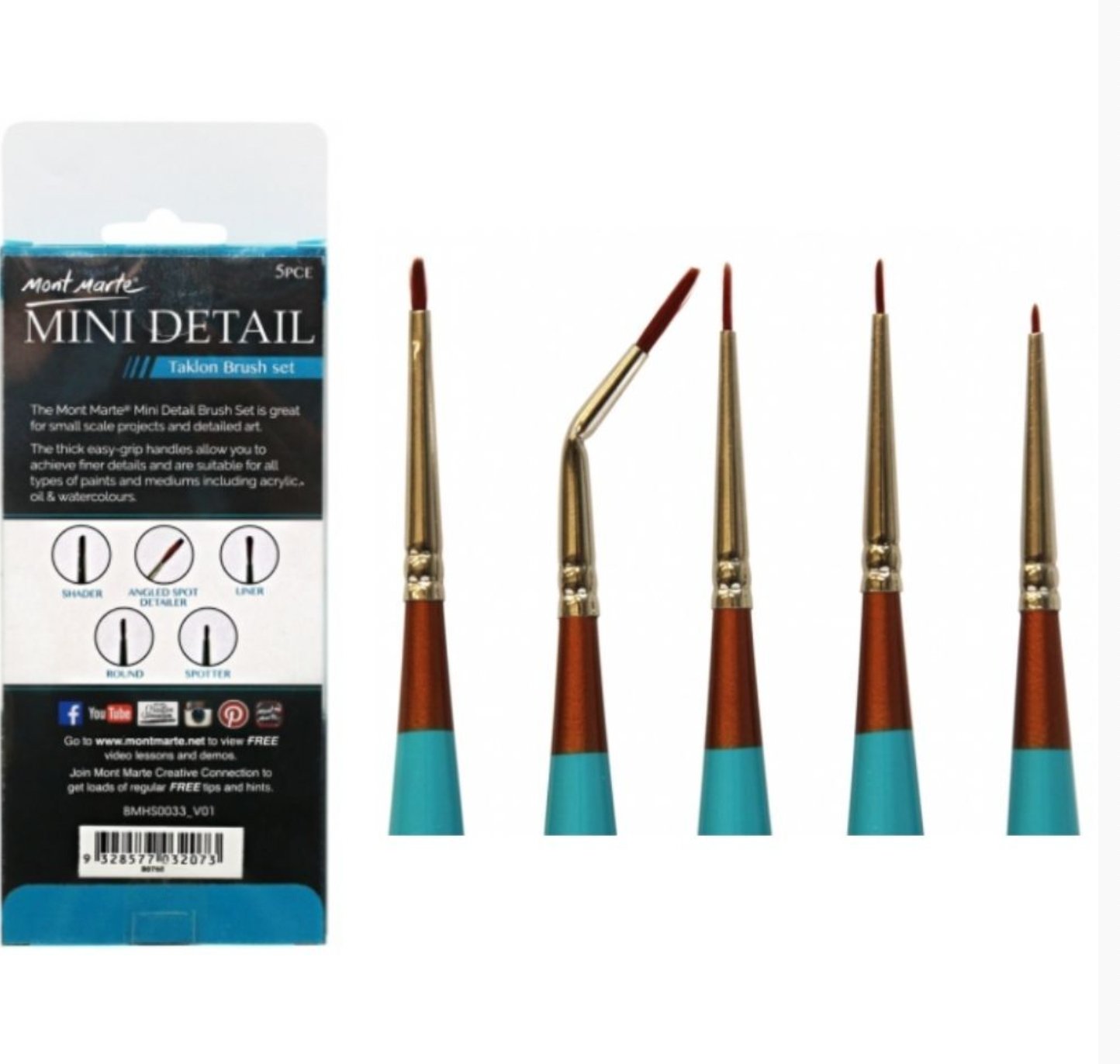 Acrylic Paint Beginner Set | Painting Starter Kit | 18 Paints 10 Brush ...