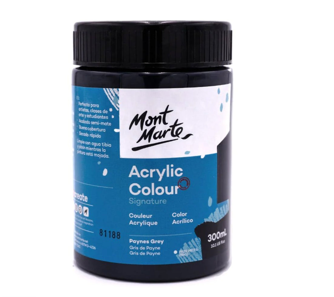 Paynes Grey Acrylic Paint 300ml Pot – Handy Mandy Craft Store