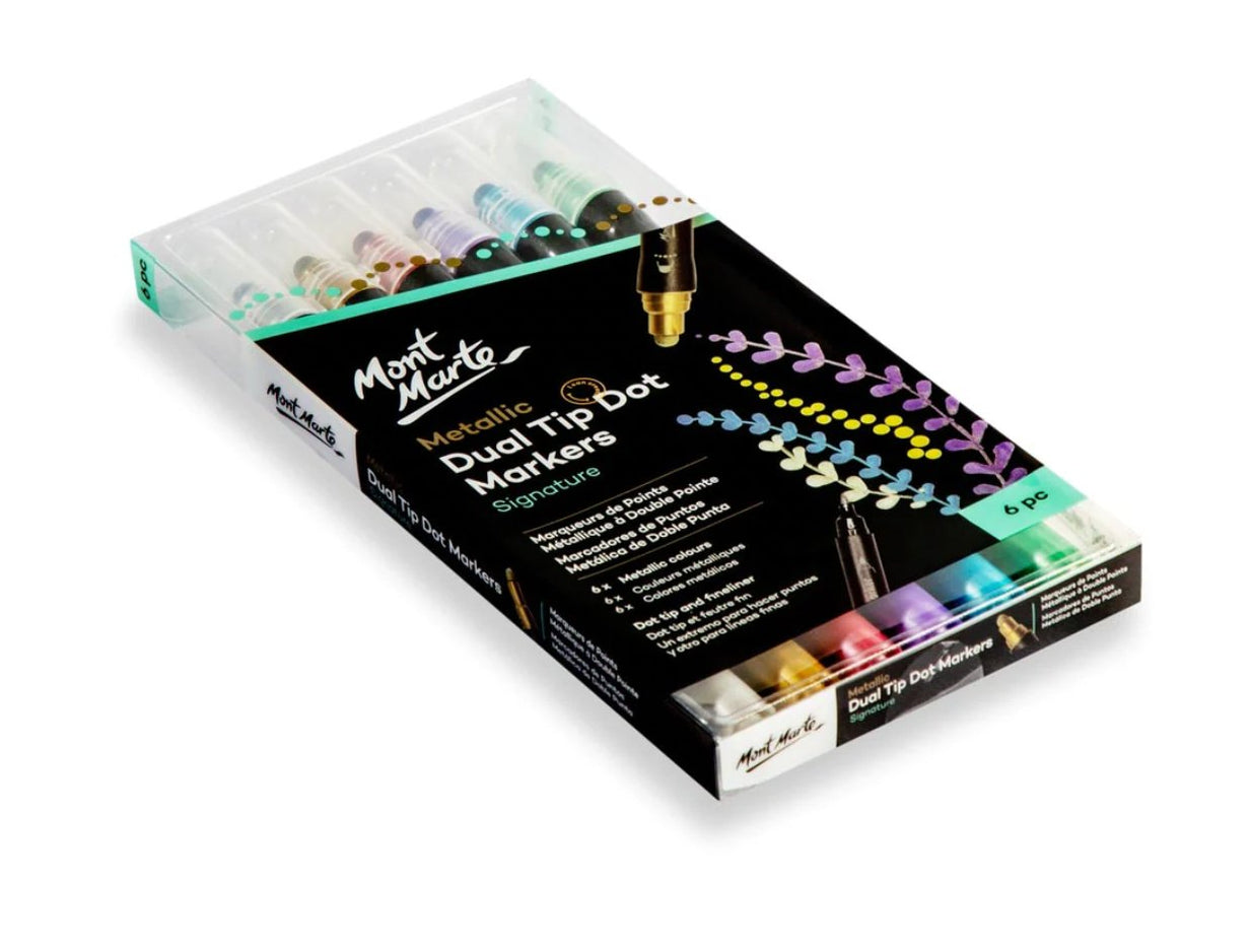 Metallic Dual Tip Dot Markers Signature 6pc – Handy Mandy Craft Store