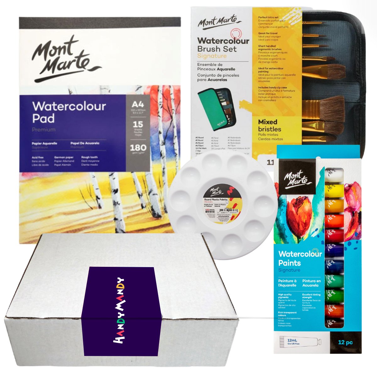 Mont Marte Watercolour Basics Kit - 25 pieces – Handy Mandy Craft Store