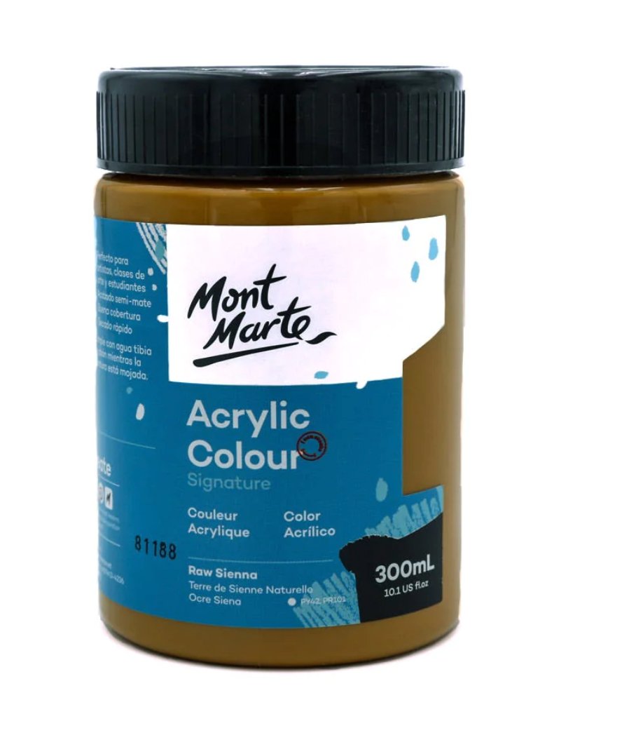 Raw Sienna Signature Acrylic Paint 300ml Pot – Handy Mandy Craft Store