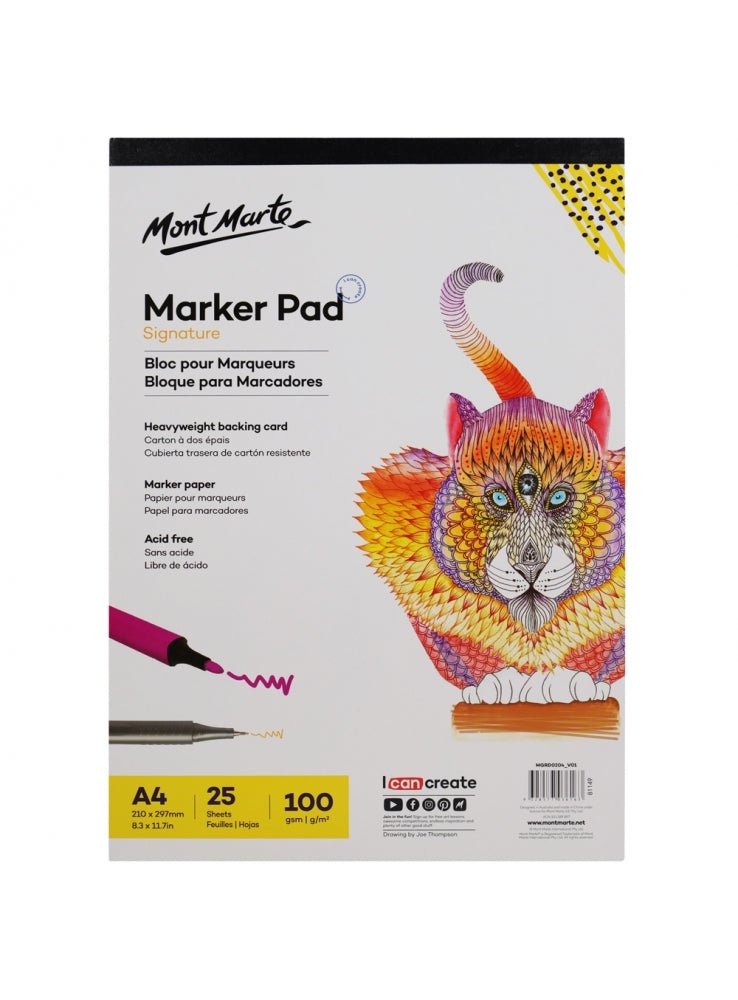 Buy Signature Marker Pad A4 (8.3 x 11.7in) 25 Sheets 100gsm Online ...