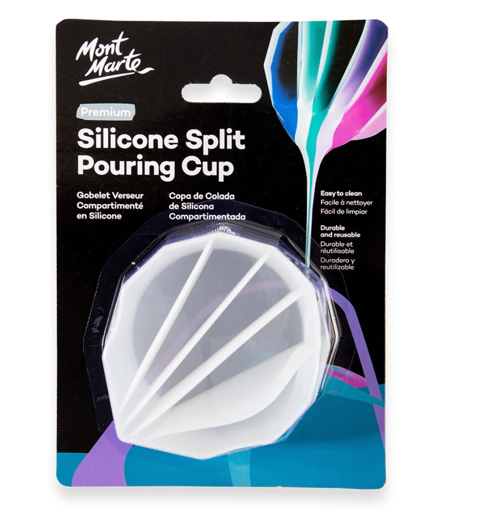 Silicone Split Pouring Cup for Acrylic Pouring | 5-Section Paint Pour ...