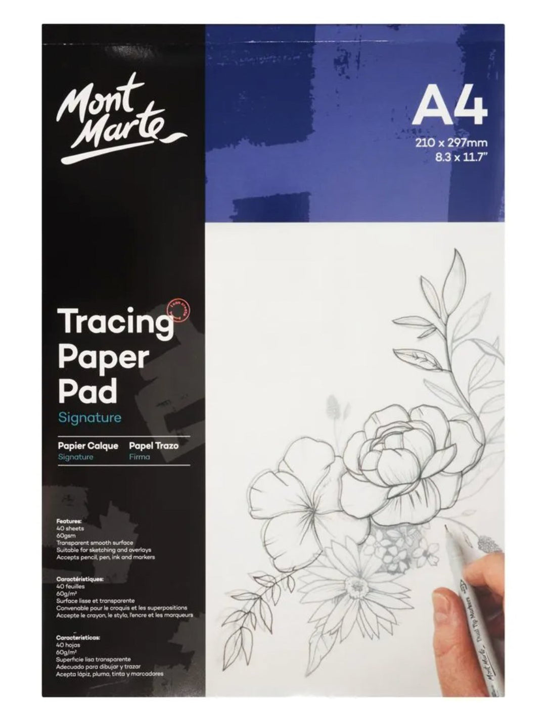 Buy Tracing Paper Signature Pad 60gsm A4 40 Sheet Online – Handy Mandy ...